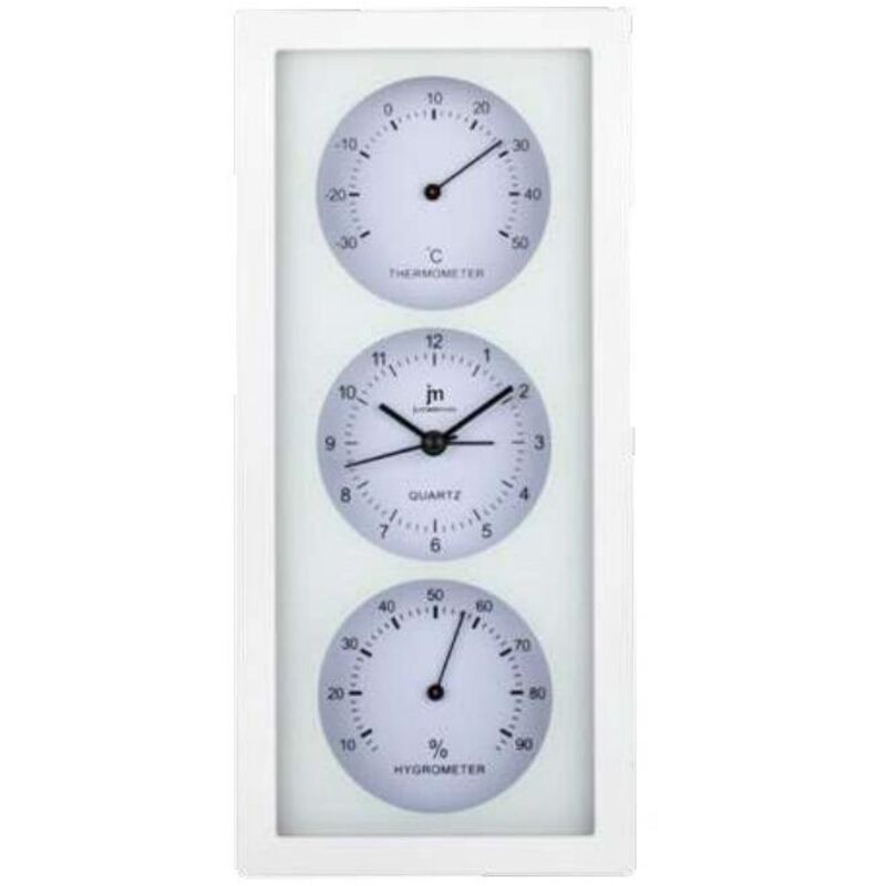 Lowell JA7071-B Horloge à quartz Rectangle Blanc