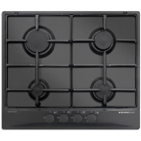 Table de cuisson Glem Gas GT64NC Noir Encastrable 60 cm 4 feux
