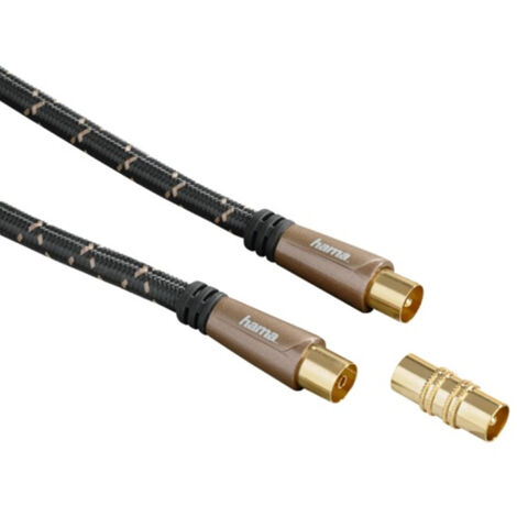 Hama 7205292 câble coaxial 1,5 m Noir, Or
