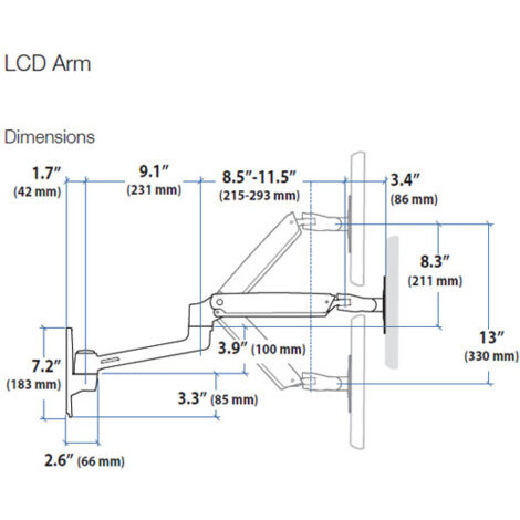 ERGOTRON Ergotron LX Wall Mount System - 18 kg (45-247-026)
