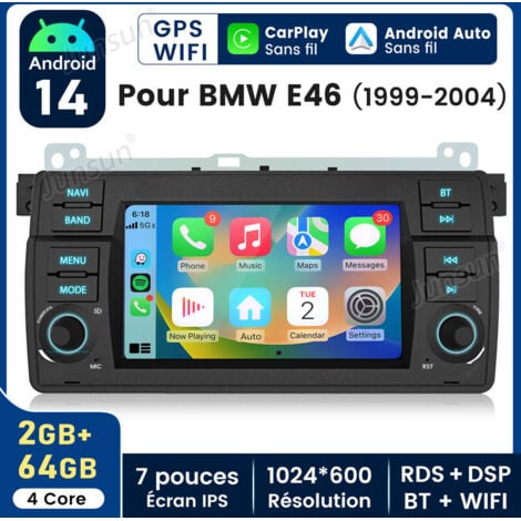 7 pouces Carplay Autoradio pour BMW E46 1999-2004 Android 2+64GB JUNSUN