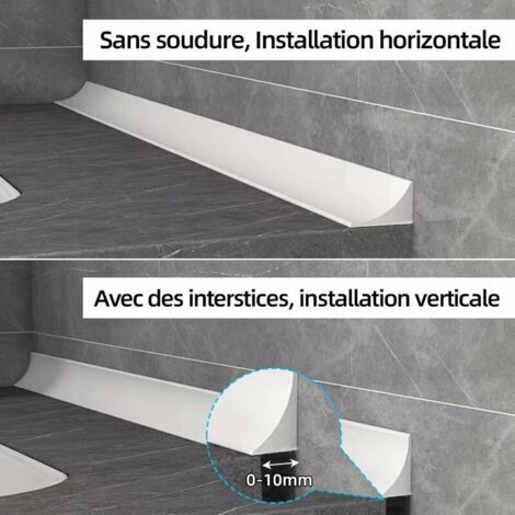 200 cm Silikon-Duschbarriere, selbstklebende Überlaufschutz ...