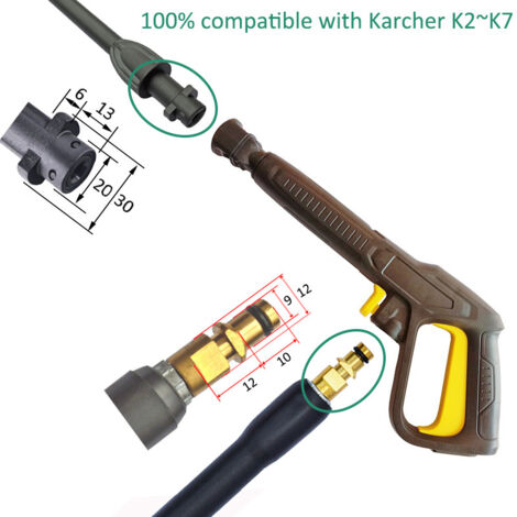 [NEUWERTIG] Hochdruck Wasser Pistole mit Schlauch Variable Jet Spray ...