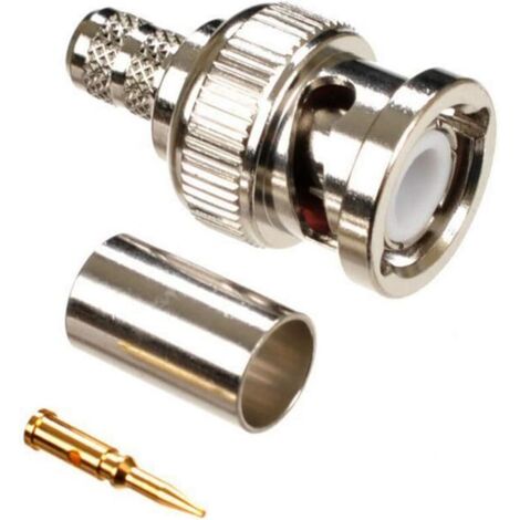 Malayas 20 Stück BNC-Stecker auf RG59-Stecker, Crimp-Steckverbinder für ...