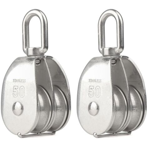 Edelstahl-Flachscheibe 304 M50 (400kg) - Einfache Rolle mit Drehlager ...