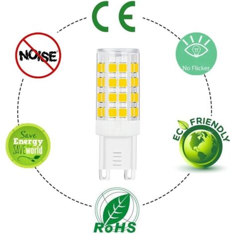 10er-Pack LED-Strahler, G9-LED-Lampen, 5 W warmweiß/kaltweiß ...