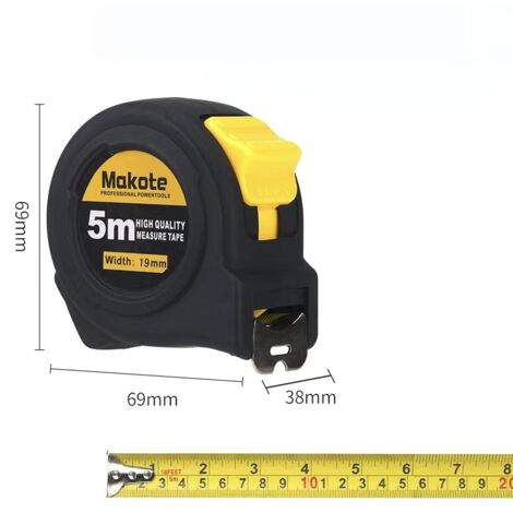 Cinta métrica de acero de 4,8 m con fracciones - Cinta retráctil ...