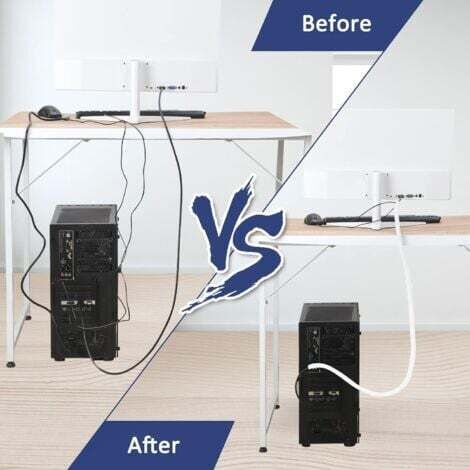 Manguito organizador de cables ajustable, 3 m de PET trenzado ...