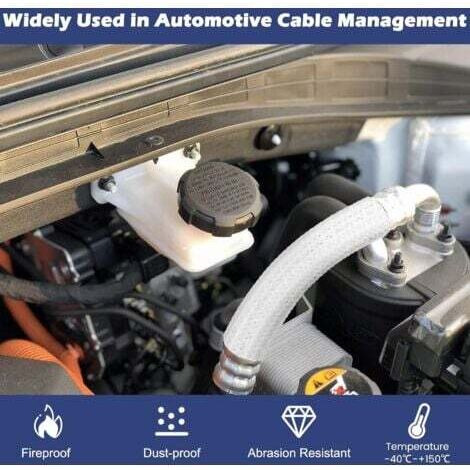 Manguito organizador de cables ajustable, 3 m de PET trenzado ...