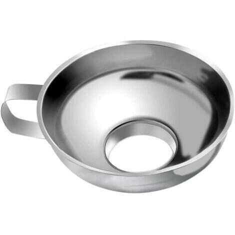 Embudo de acero inoxidable de boca ancha con asa para transferir ...