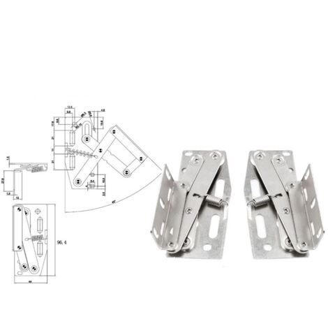 1 Pair 45 Degree Flip Down Hinge Tip-Out Tray Hinge Sink Scissor Hinges ...