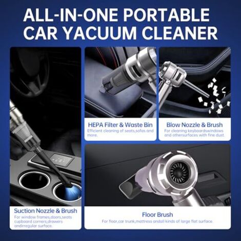 Mini aspirateur portatif sans fil, aspiration cyclonique puissante de ...