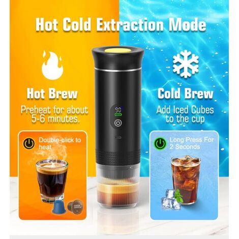 Machine à café expresso portable à chauffe rapide USB-C Machine à café ...