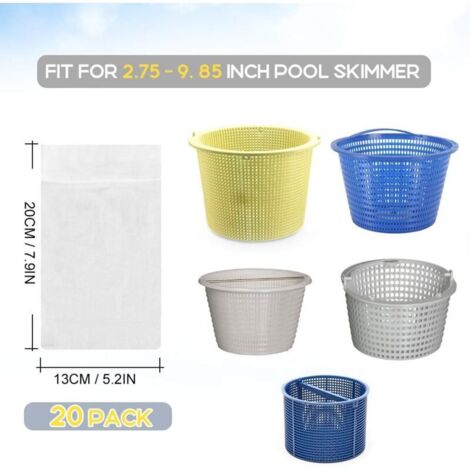 Lot de 20 chaussettes de skimmer pour piscine