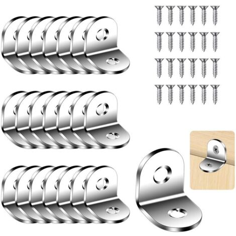 22 Pièces Équerre de Fixation Acier inoxydable, Équerres de Fixation 20 ...