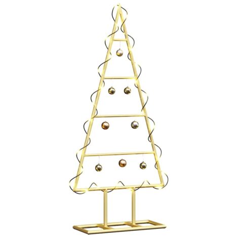 Arbre de Noël en métal Doré 60 cm Acier peint par poudre