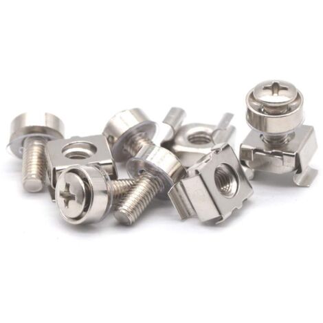 M5x20 Écrous à Cage et vis en Acier Carbone plaqué Nickel Écrou (50 pièces)