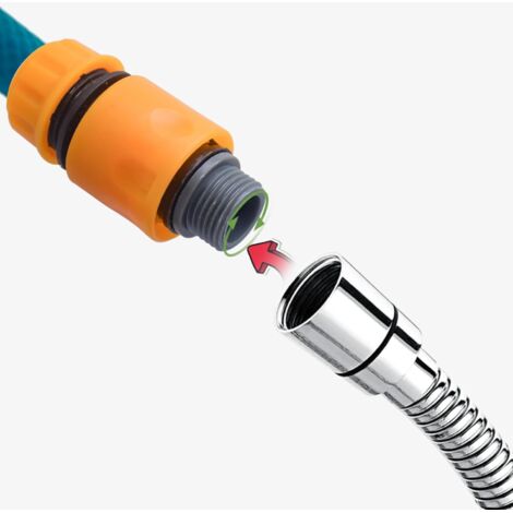 Set of 4 G 1/2 inch / 20 mm tap connector, garden hose connector, 1/2 ...