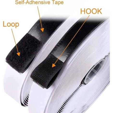 Scratch Autocollant, Bandes Auto-agrippantes Auto-Adhésives,10 m x 20 ...