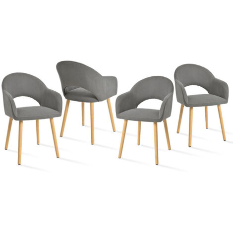 Modern dining chairs with crescent-shaped backrests and ergonomic ...