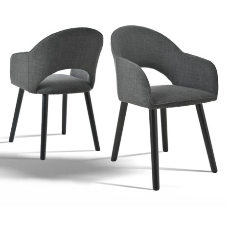 Modern dining chairs with crescent-shaped backrests and ergonomic ...