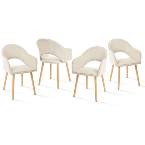 Modern dining chairs with crescent-shaped backrests and ergonomic ...