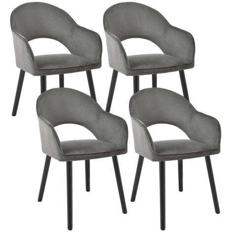 Modern dining chairs with crescent-shaped backrests and ergonomic ...