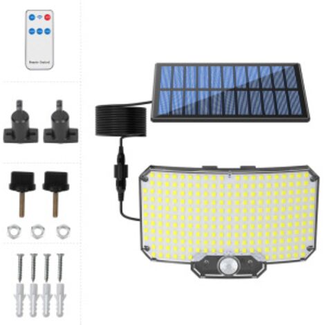 Eclairage exterieur solaire, applique murale divisée avec 234 LED ...