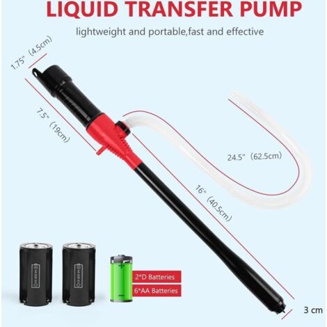 Pompe de Transfert à Liquide, Pompe à Eau électrique à Piles, Pompe à ...