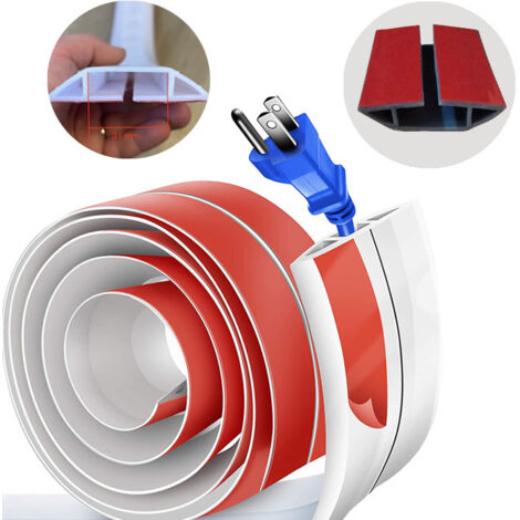 Cache Câble Sol 5M x 6,5 cm - Goulotte en Silicone Auto-Adhésive ...