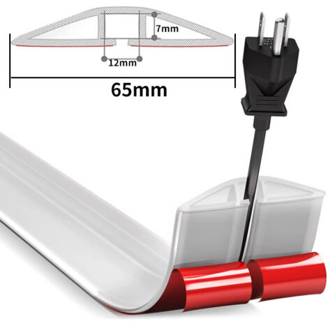 Cache Câble Sol 5M x 6,5 cm - Goulotte en Silicone Auto-Adhésive ...