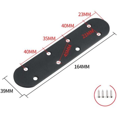6 Pièces 164x39x2.8mm Plaques Perforée Plates, Équerre de Fixation ...