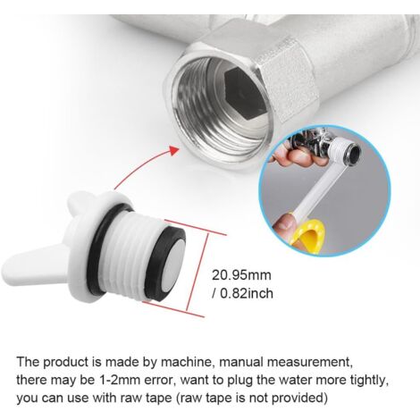 15 Pièces Bouchon Plomberie 1/2" Mâle Filetage extérieur Pipe Hex ...