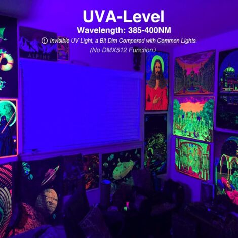 Lot de 2 Projecteurs LED UV 27W Lumière Noire UltraViolet, Étanche IP66 ...