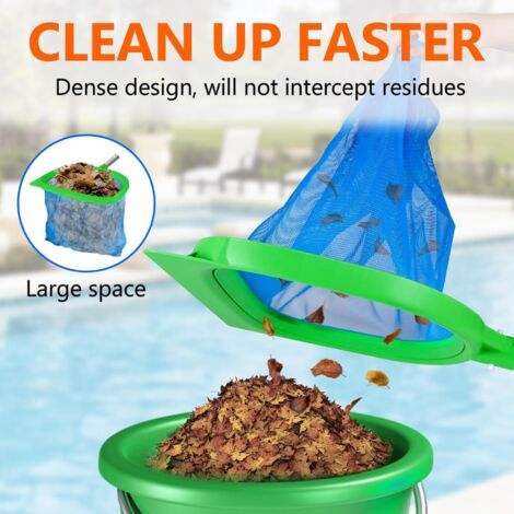 Filet écumage piscine – Cadre solide, attrape feuilles, pollen