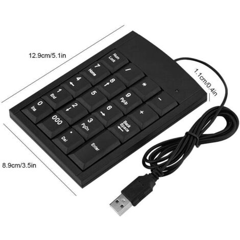Mini pavé numérique USB – Clavier portable pour PC ou portable – Taper ...