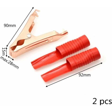 2pcs Electric Crocodile Clips 100A Isolated Current Clips Car Battery ...