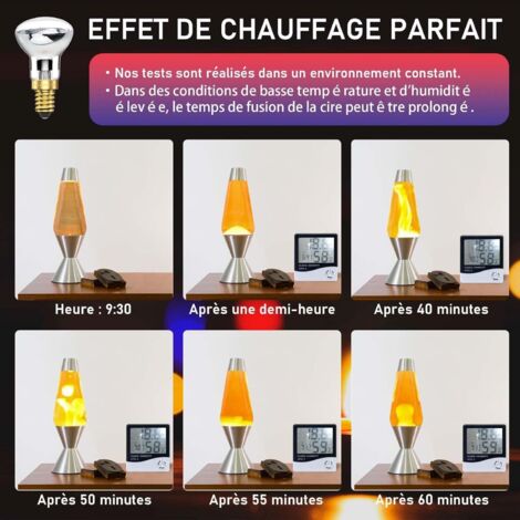 R39 E14 Ampoules à réflecteur, ampoule de lampe à lave 25W 230V Spot à ...