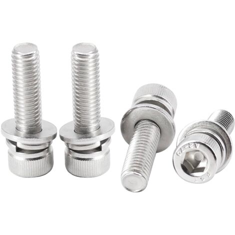 Sortiment mit 20 M8 x 25 mm Linsenkopfschrauben mit Federscheiben