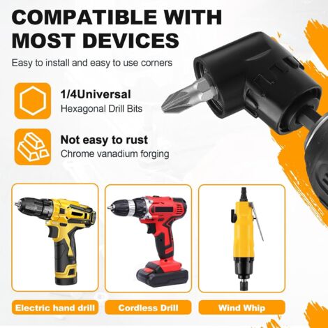 Adattatore per punte da trapano ad angolo retto da 105° per forare ...