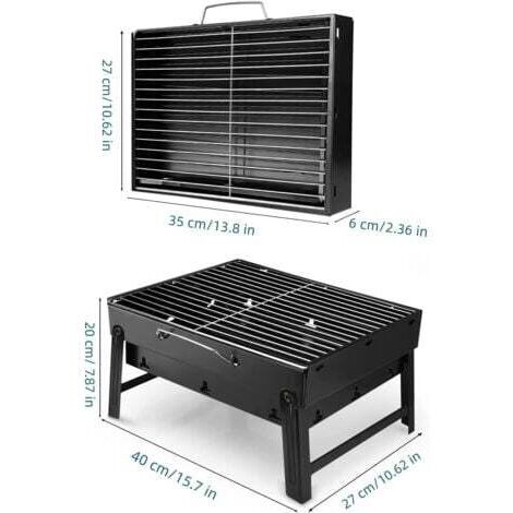 Barbecue a carbone, piccolo barbecue a carbone portatile da tavolo ...