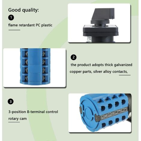 Interruptor rotatorio universal SZW26-20/D404.4 660 V 20 A, interruptor ...