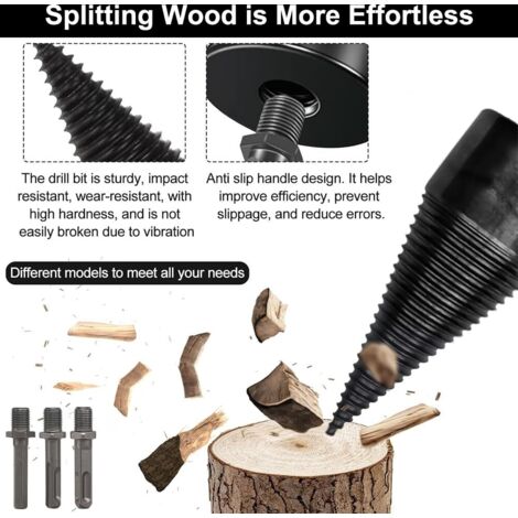 Broca para cortar madera con 3 mangos (hexagonal, cuadrada y redonda ...