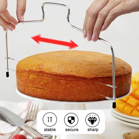 [NUNCA UTILIZADO]Juego de 2 cortadores de pastel de alambre corrugado ...