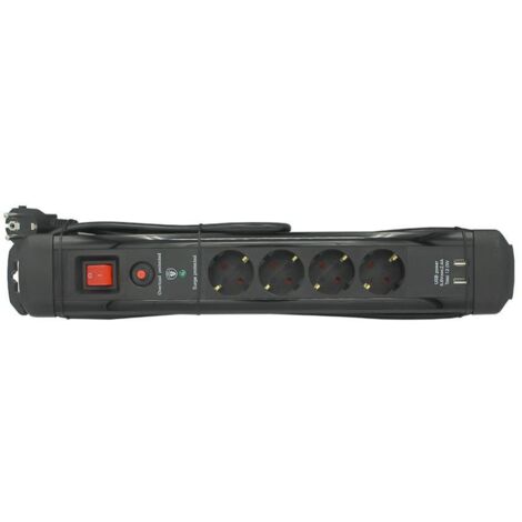 BASE MULTIPLE 4T CON USBX2 DC 3680W NEGRO