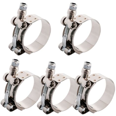 Lot de 5 colliers de serrage flexibles en acier inoxydable de 32 à 37 ...