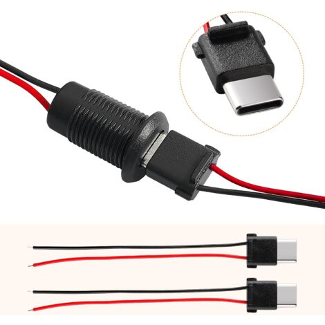 Lot de 10 connecteurs USB-C mâles 3A à 2 fils, connecteurs USB-C mâles ...