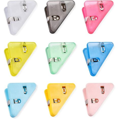 45 Pièces Pince à Document Trombones Triangulaires Clips de Protection ...