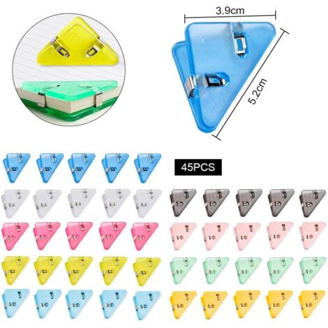 45 Pièces Pince à Document Trombones Triangulaires Clips de Protection ...