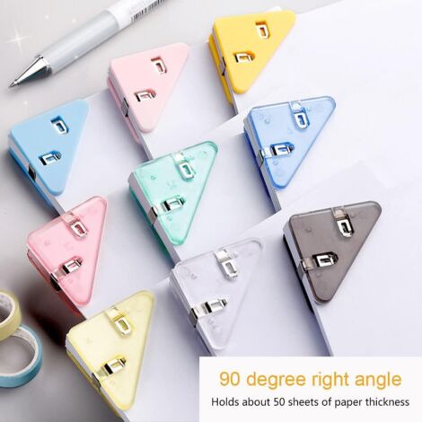 45 Pièces Pince à Document Trombones Triangulaires Clips de Protection ...